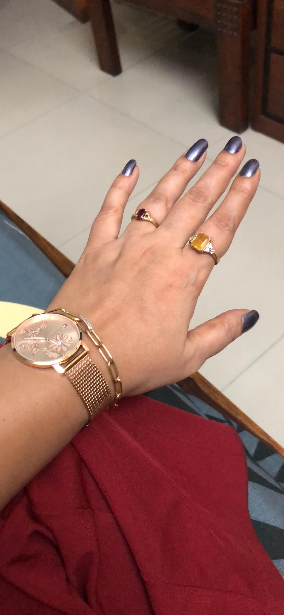 Tommy Hilfiger Quartz Analog Rose Gold Dial Stainless Steel Strap Watch ...