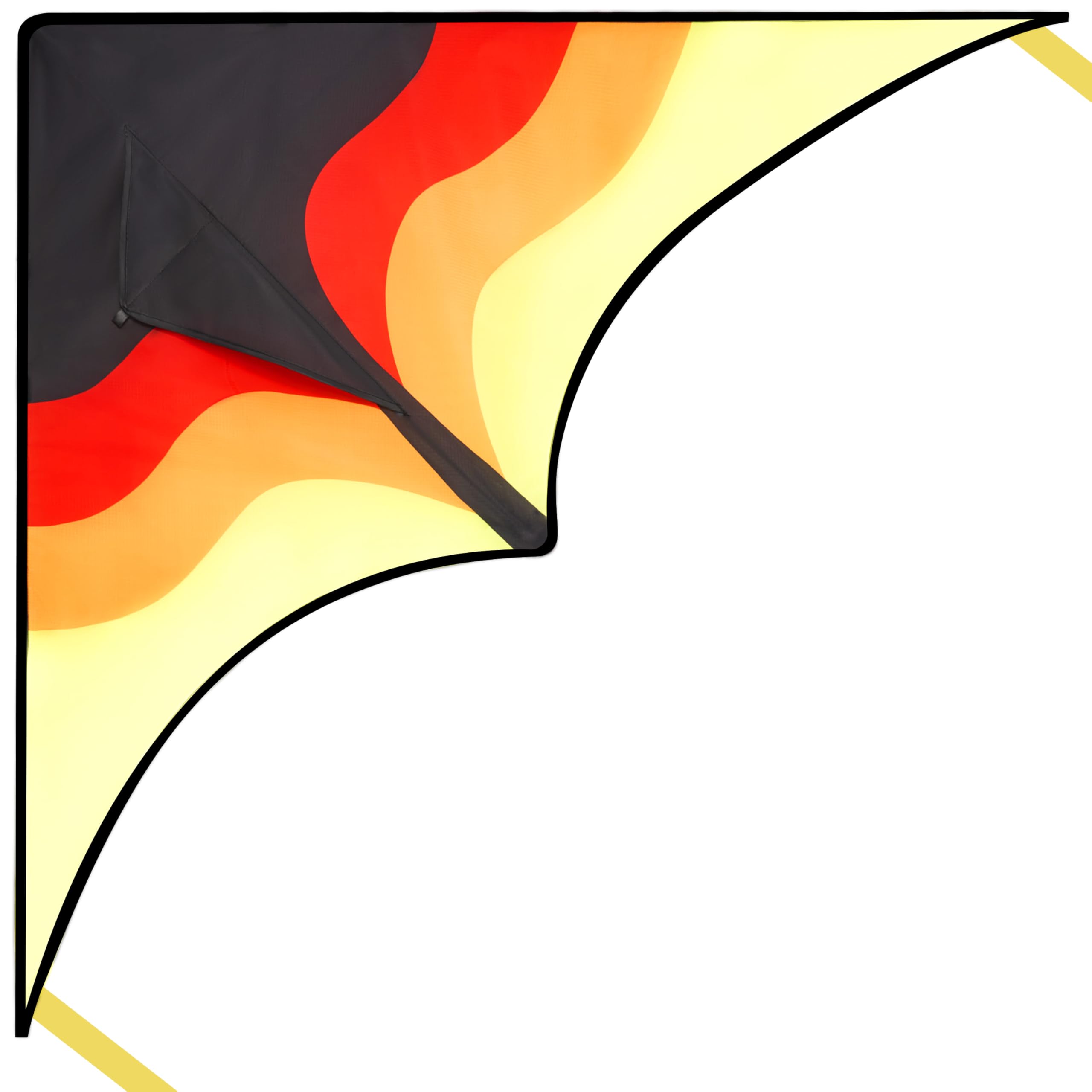 Snapklik.com : SYNCFUN Large Delta Kite Gradient Yellow Easy To Fly For ...