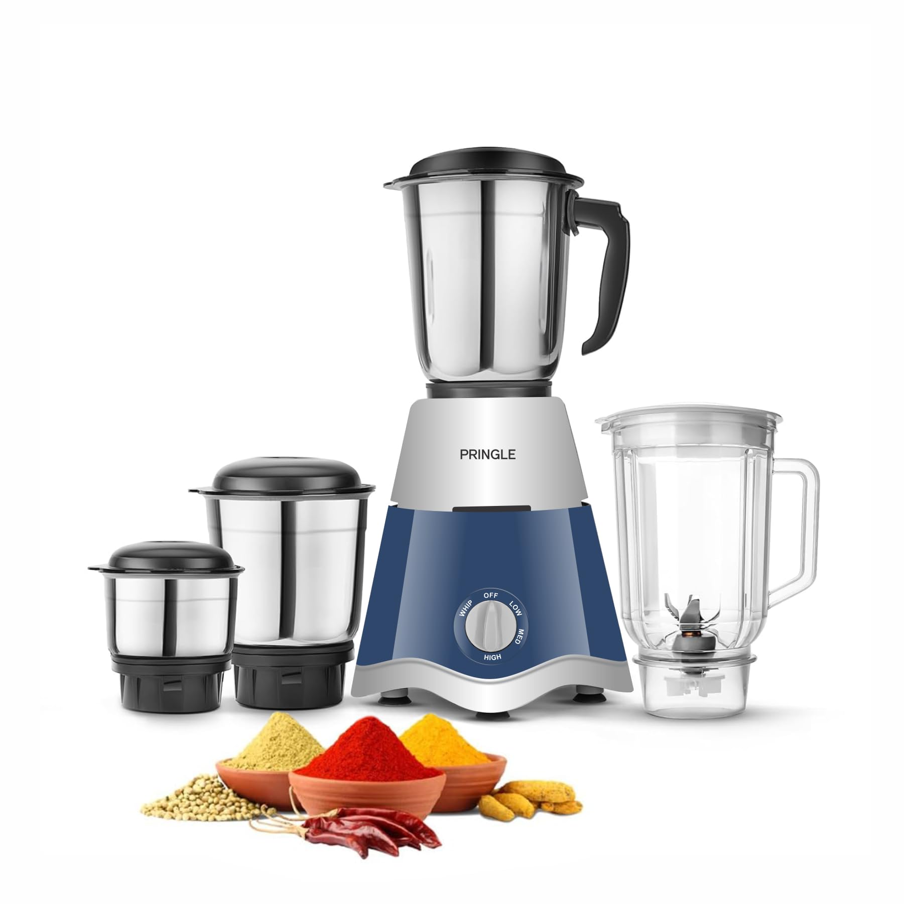 Buy Pringle Crown Dlx 750 Watt Juicer Mixer Grinder with 4 Jars for ...