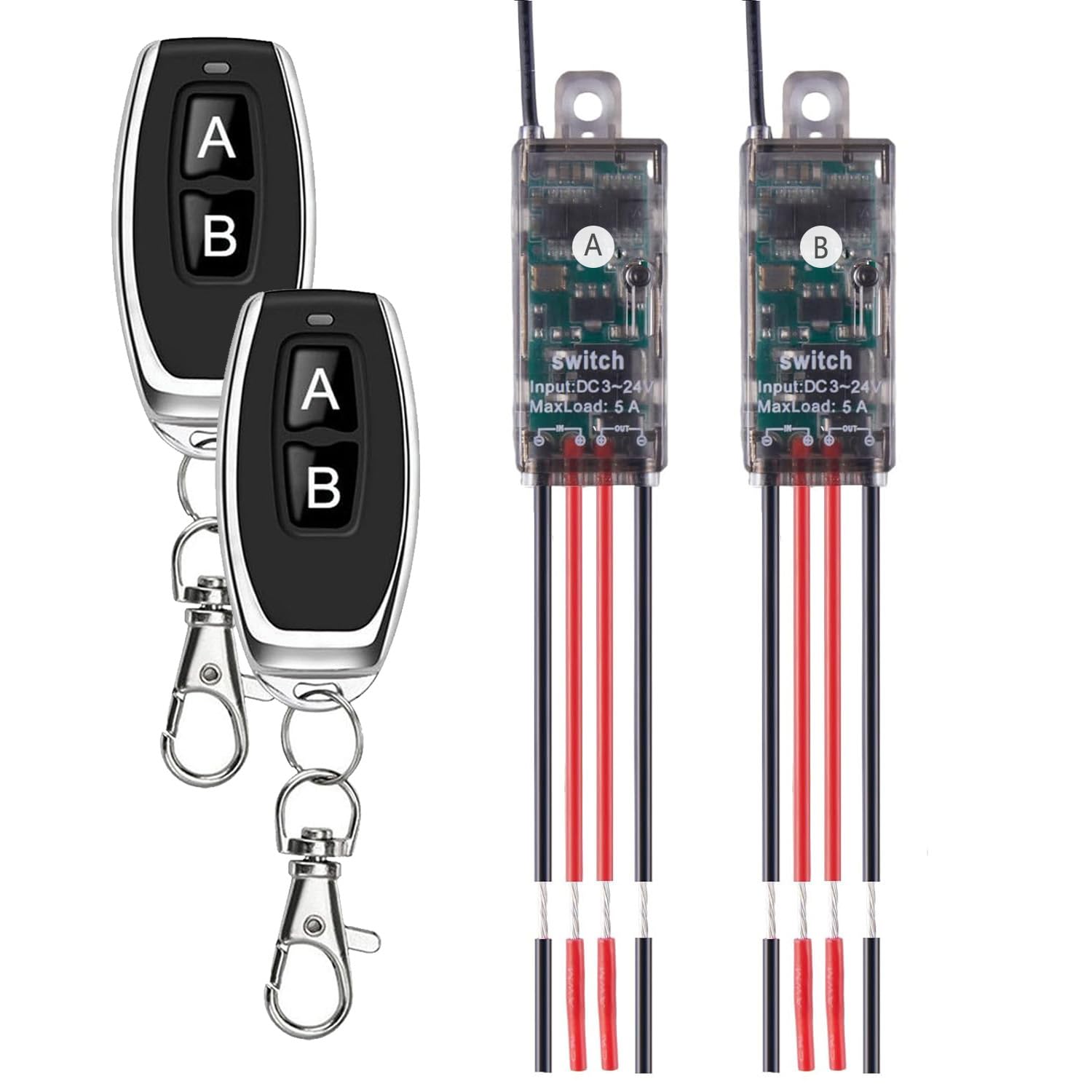 Snapklik.com : ZHOFONET Wireless Light Switch And Receiver Kit,2 Way 1 ...