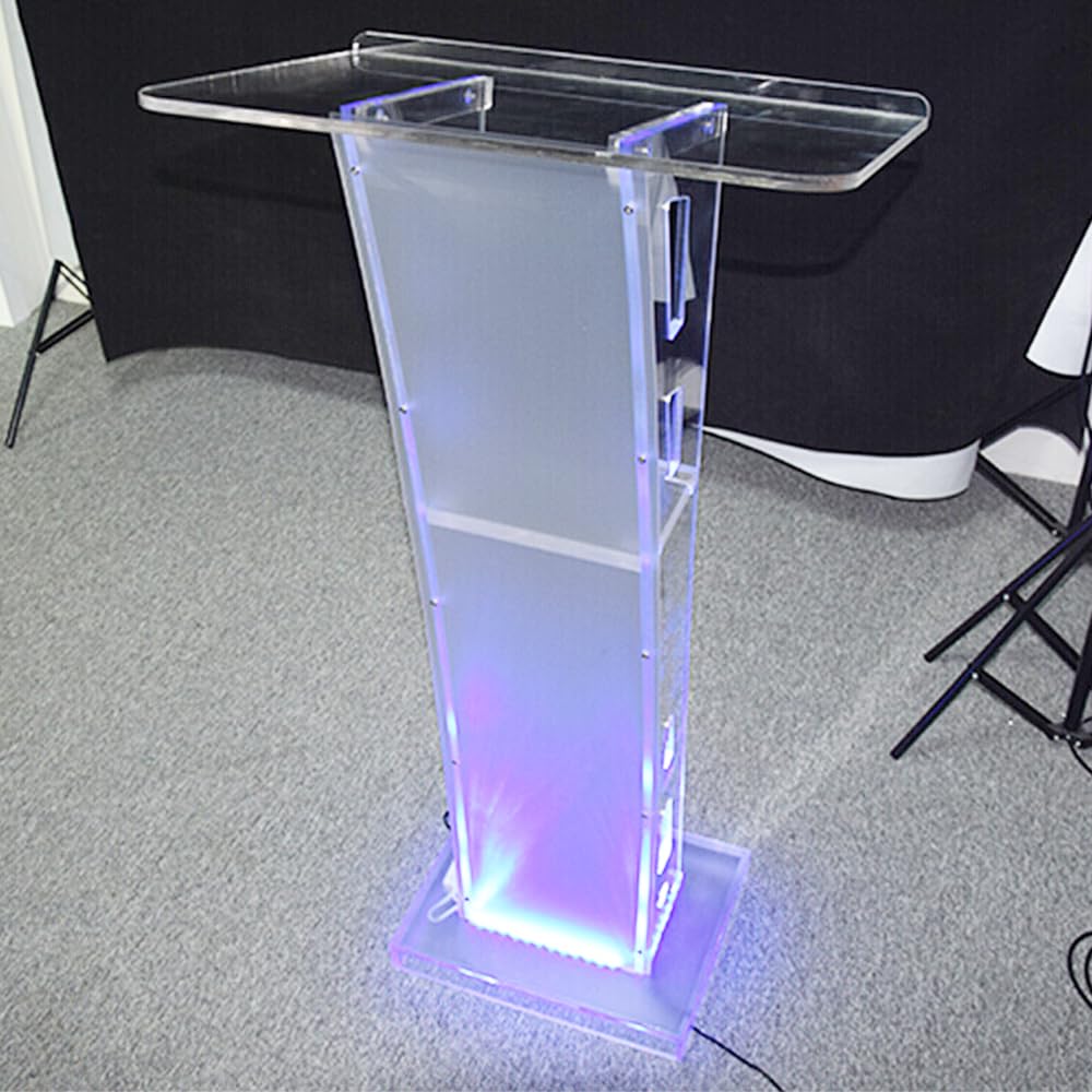 Buy N/A 45" Clear Podium Stand, Professional Acrylic Church Pulpit with ...