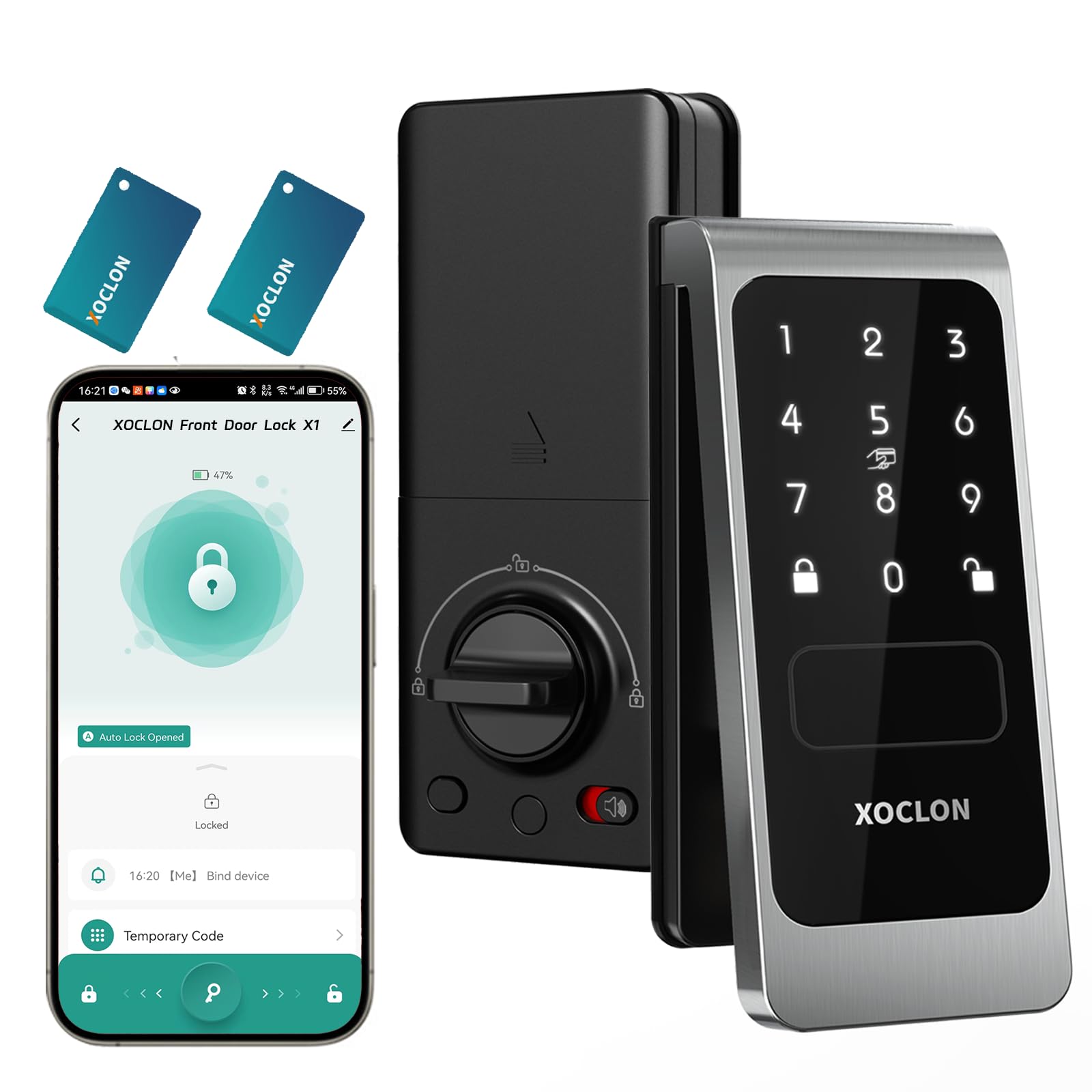 Front Door Smart Lock with Finger Vein Scanner - Smart Lock with App ...
