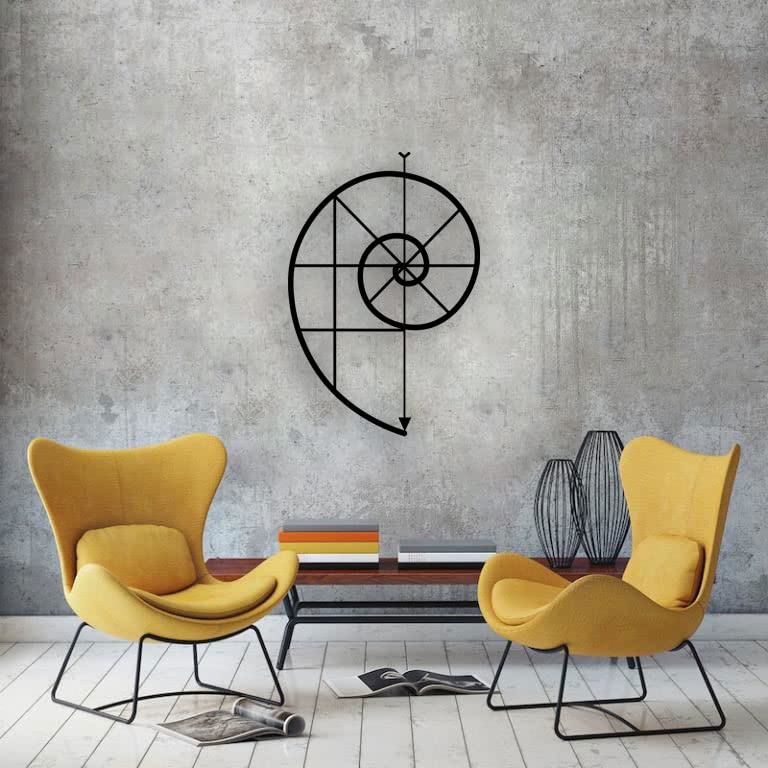 Amazon.com: Golden Ratio, Geometric Metal Wall Art, Fibonacci Metal ...