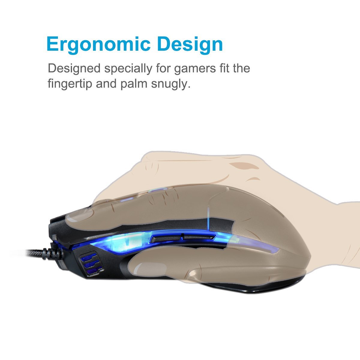 Xcords ZM700 Ultra-light Optical Programmable Gaming Mouse 2500DPI ...