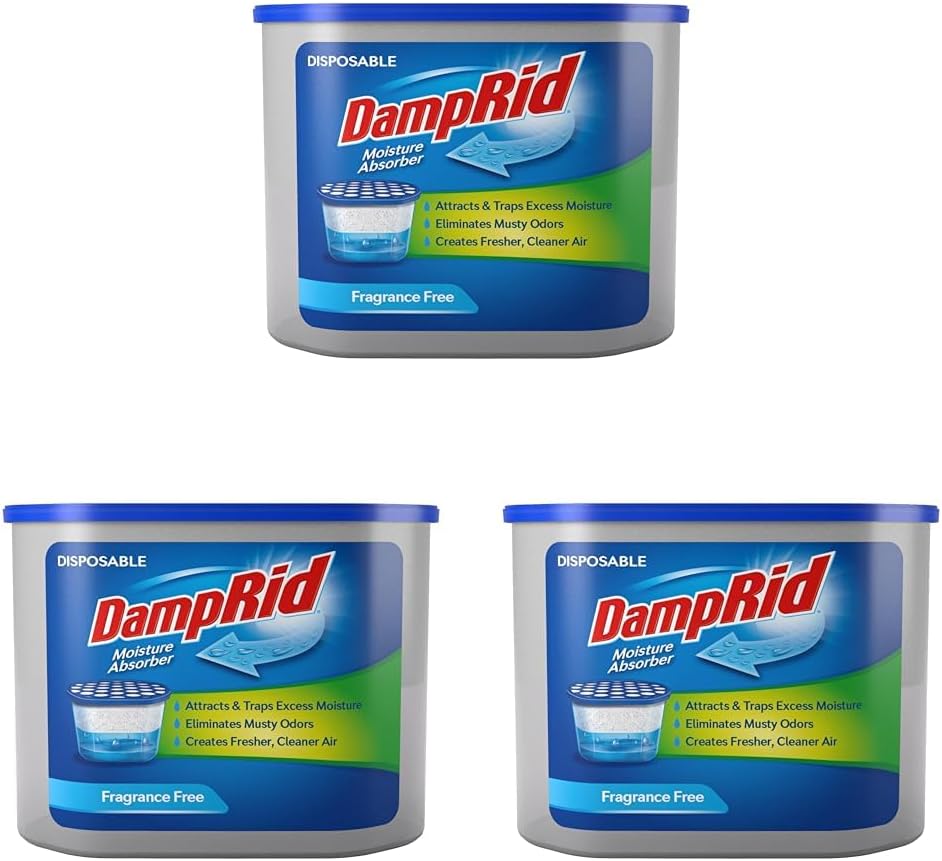 Damp Rid Disposable Moisture Absorber Fragrance Free, 300 g (Pack of 3 ...