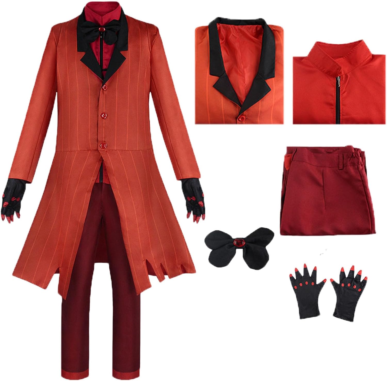Amazon.com: Generic Alastor Cosplay Red Suit Cosplay Costumes Halloween ...