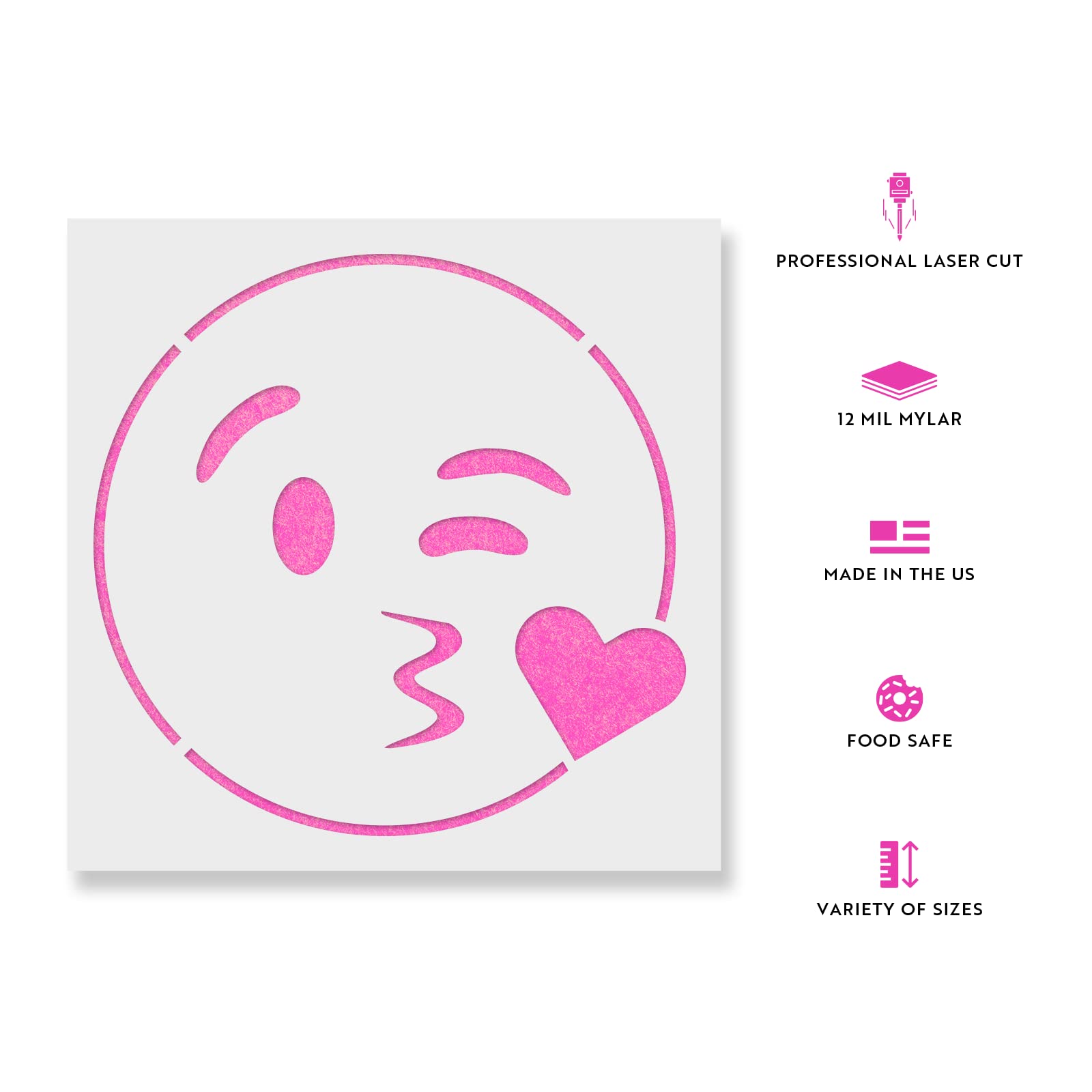 Plantilla De Emoji De Beso Para Imprimir