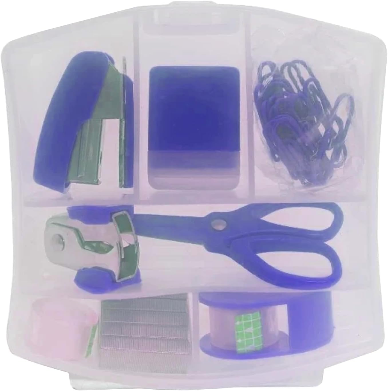 Mini Stationery Set for Kids,8PC Handy Box Includes Mini Tape Dispenser ...