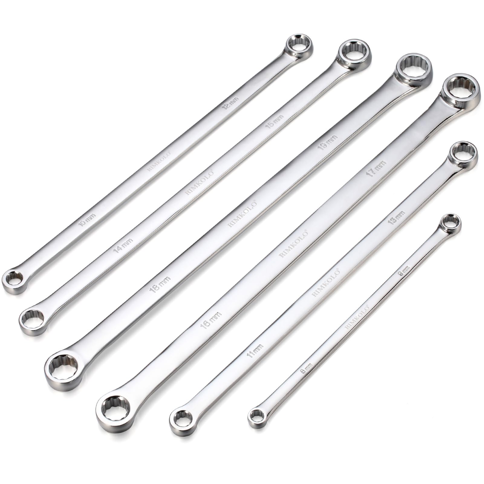 RIMKOLO 6-Piece Extra Long Double Box End Wrench Set Chrome Vanadium ...