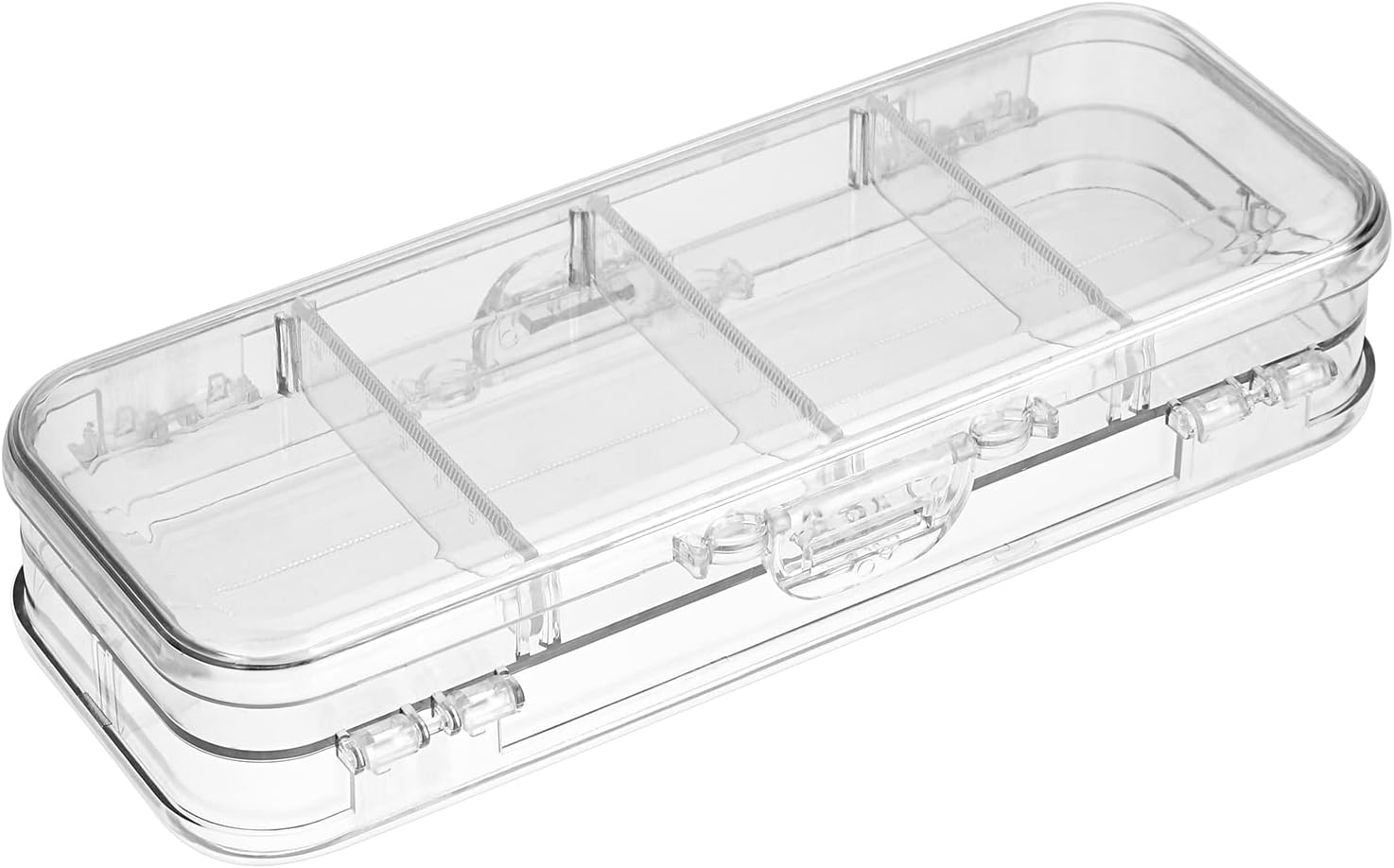 Amazon.com: IBEQUEM 2Pcs Clear Double Deck Pencils Box, Stationery Box ...