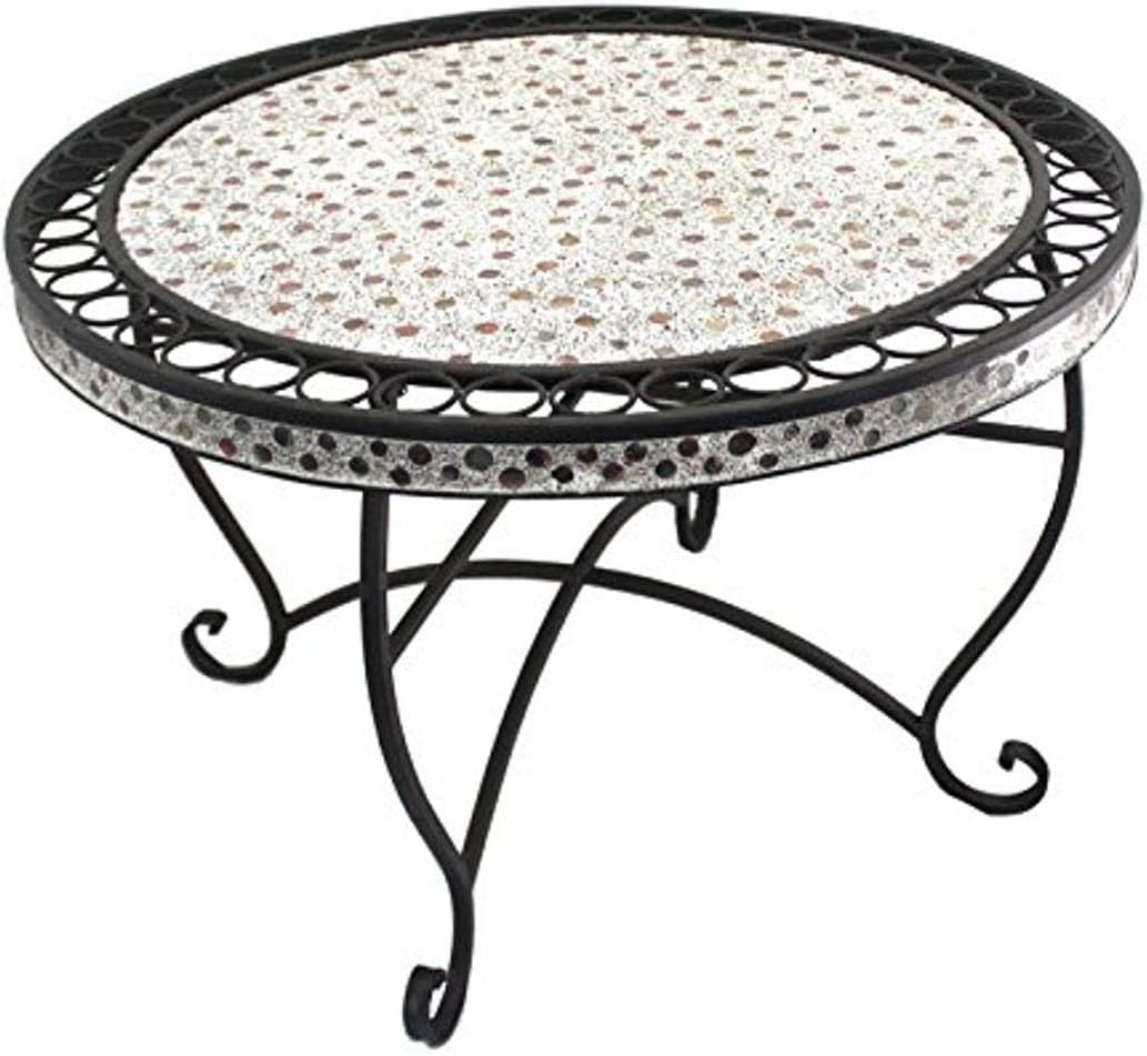 Amazon.com: Essential Décor Entrada Collection Round Mosaic Table, 20 ...