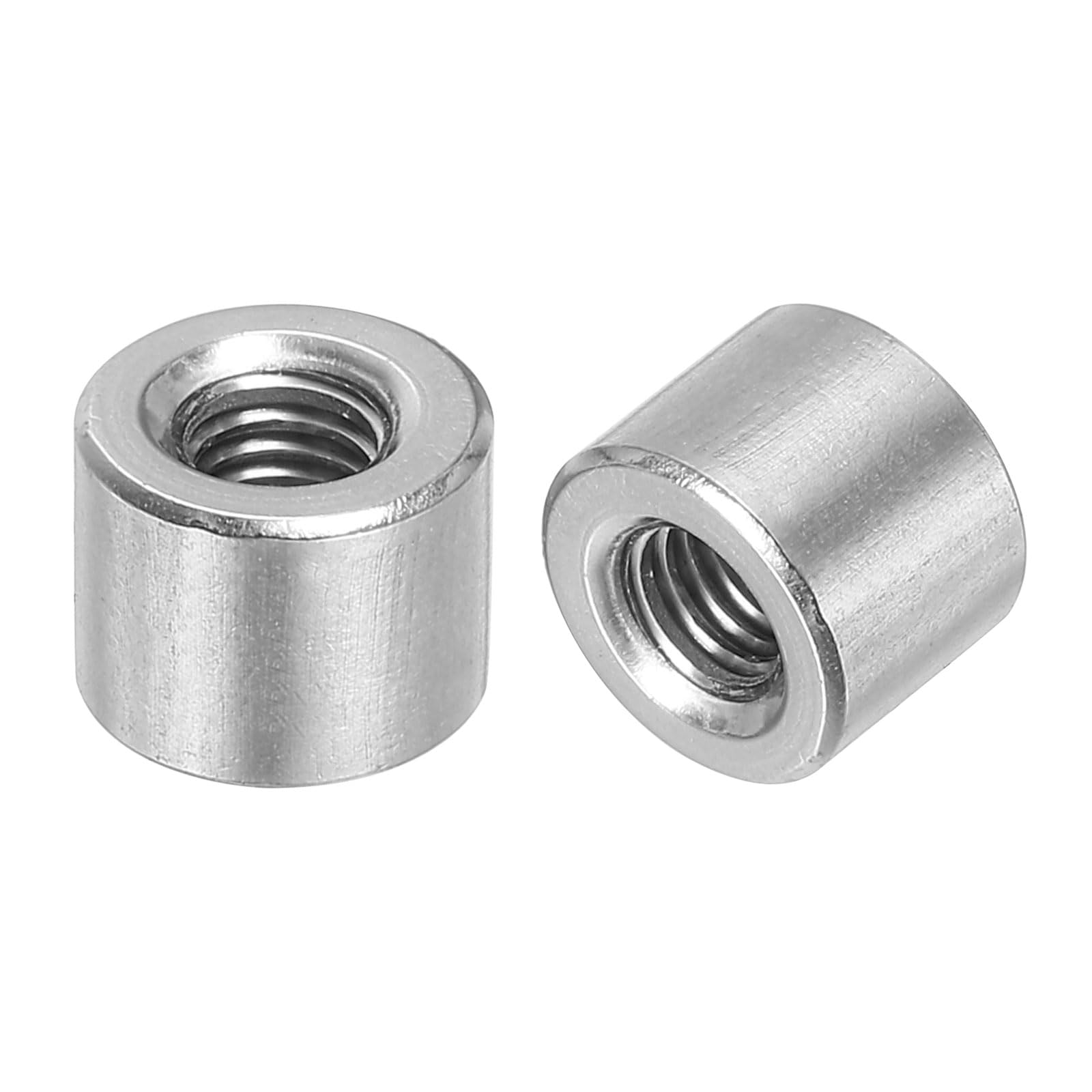 uxcell 5Pcs M6 Round Connector Nuts, 304 Stainless Steel Coupling Nut ...