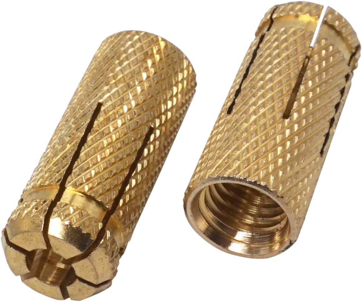 SKIR'CO (6 pcs) Brass Drop in Anchors M12 x 38 mm, Bolt Sleeve ...