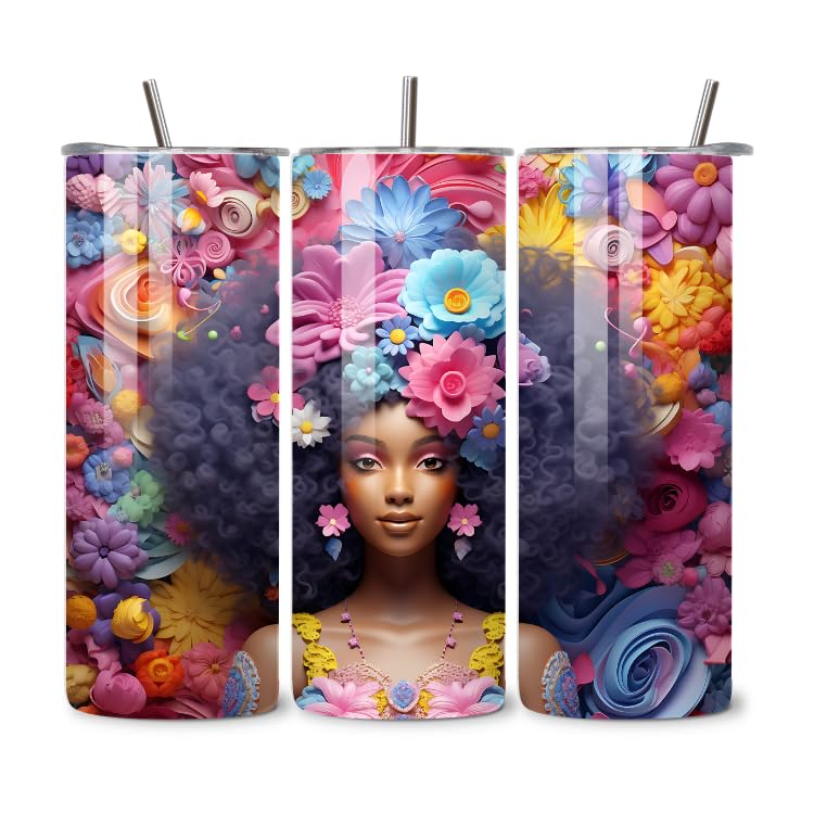 Amazon.com: 3D Sublimation Turmbler Wrap - Black Women Ready To Press ...