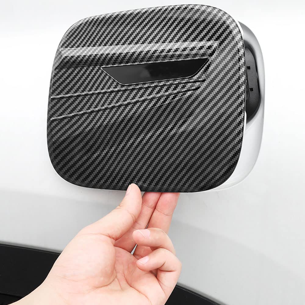 Snapklik.com : Carbon Fiber Style Gas Cap Fuel Filler Door Gas Tank Cap ...