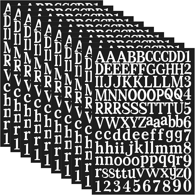 Amazon.com: WNYT 1210 Pieces10 Sheets Letter Stickers Self-Adhesive ...