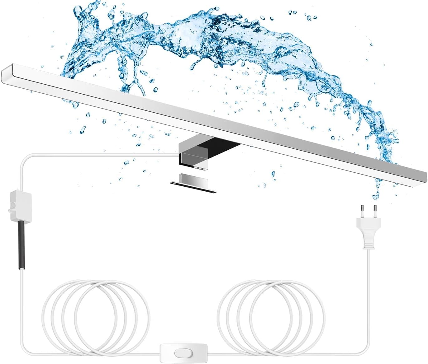 Aogled Led Spiegelleuchte Badezimmer 40 cm 10W 820LM 230V Neutralweiß ...