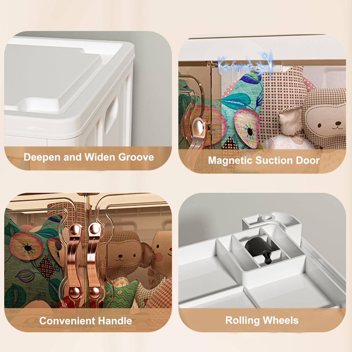 gerritfany Contenedores de almacenamiento con tapas, contenedores de ...