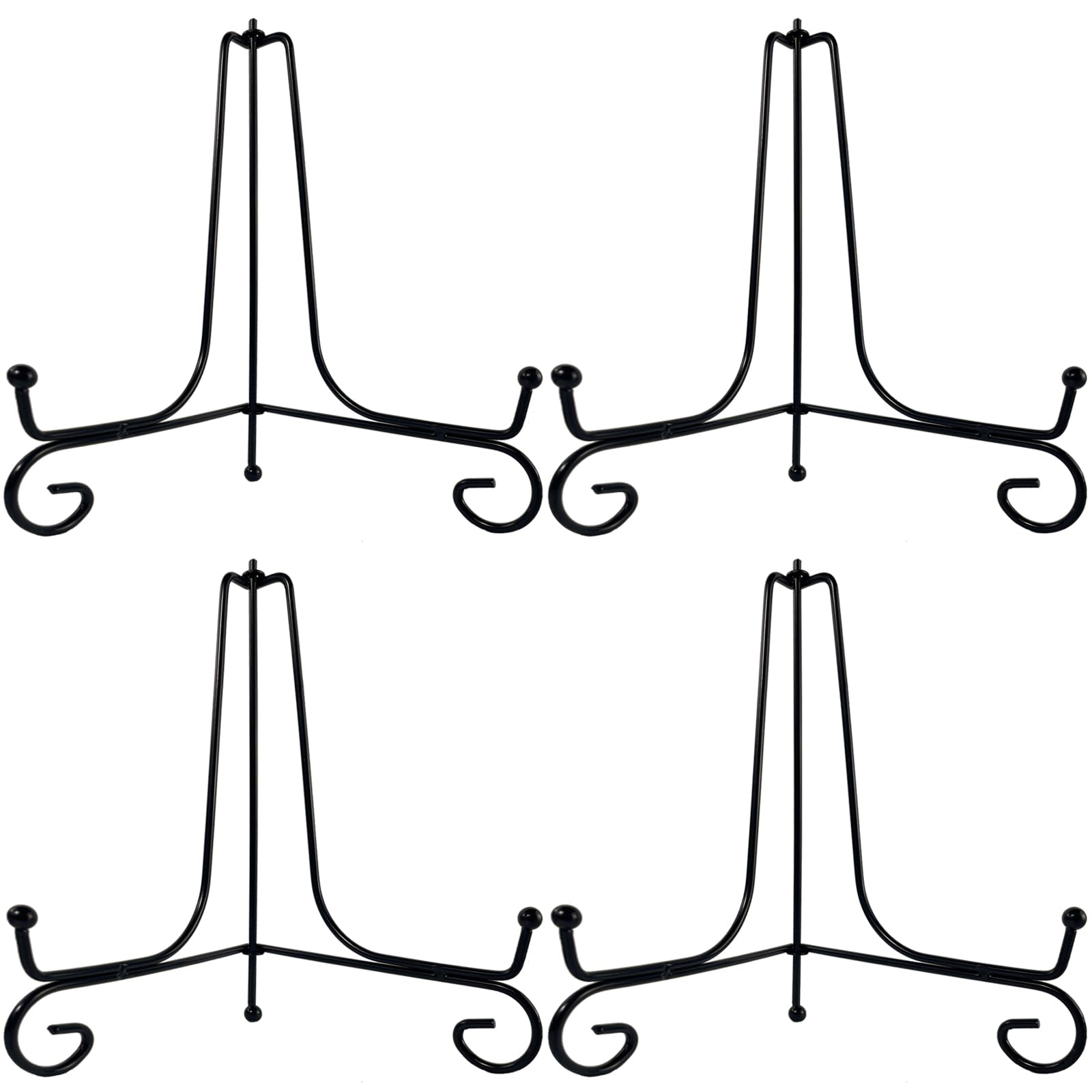 Amazon.com: HENABLE 4PCS Premium Black Iron Plate Stands for Display 8 ...