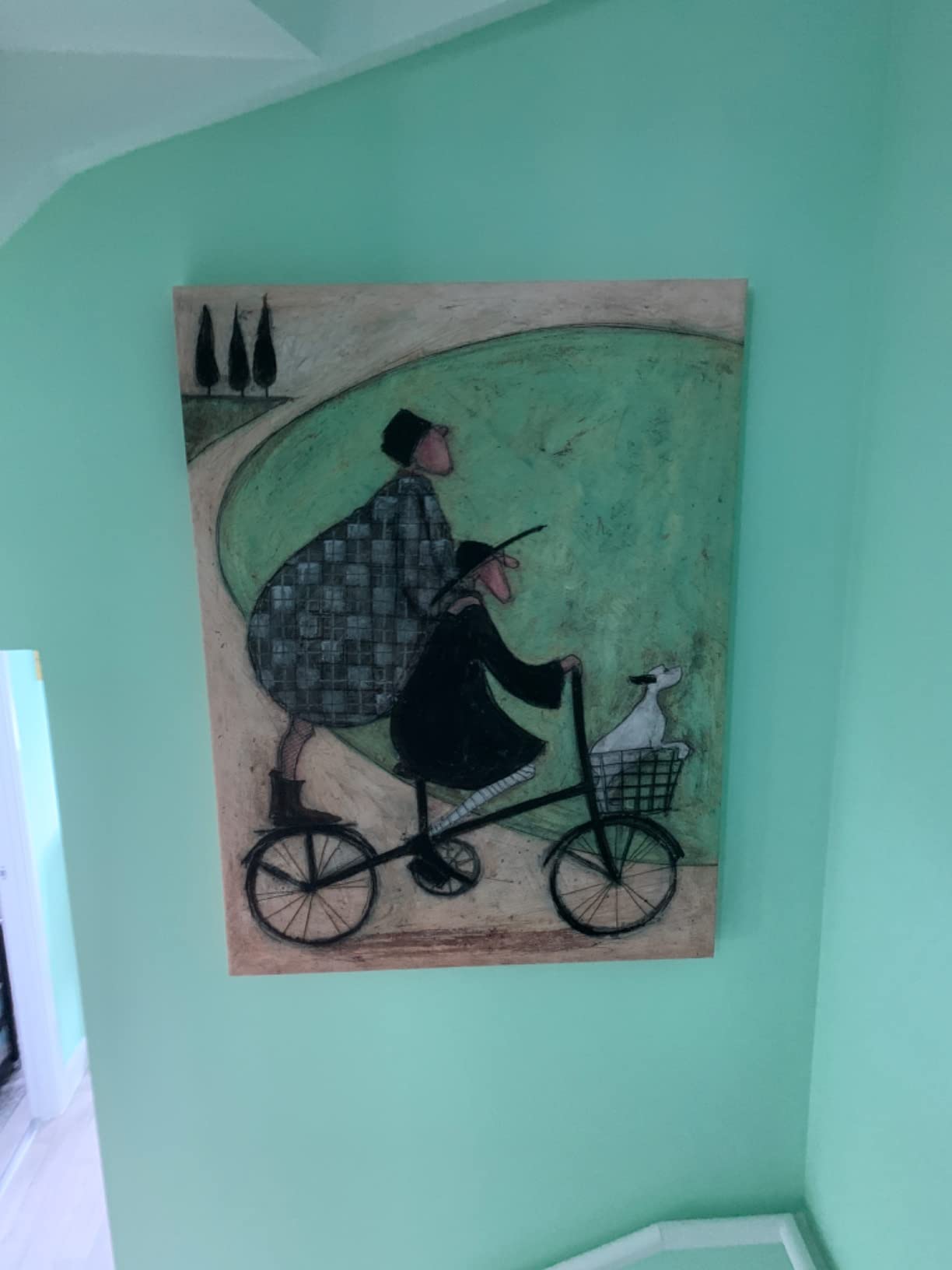 Sam Toft "Double Decker Bike" Canvas Print, Cotton, Multi-Colour, 3.20 ...