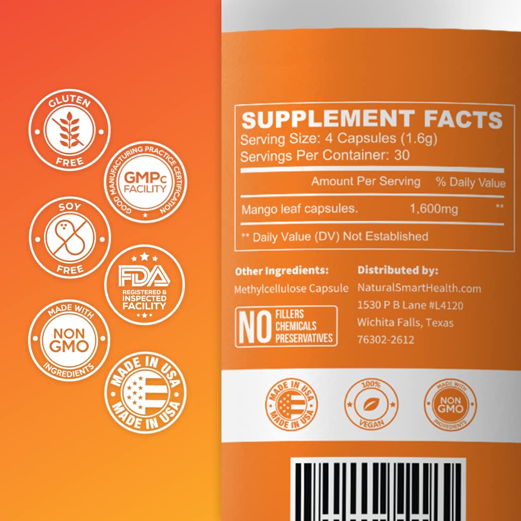 Buy The Original Mango Leaf Vegetarian Capsules (Mango Leaf Powder ...