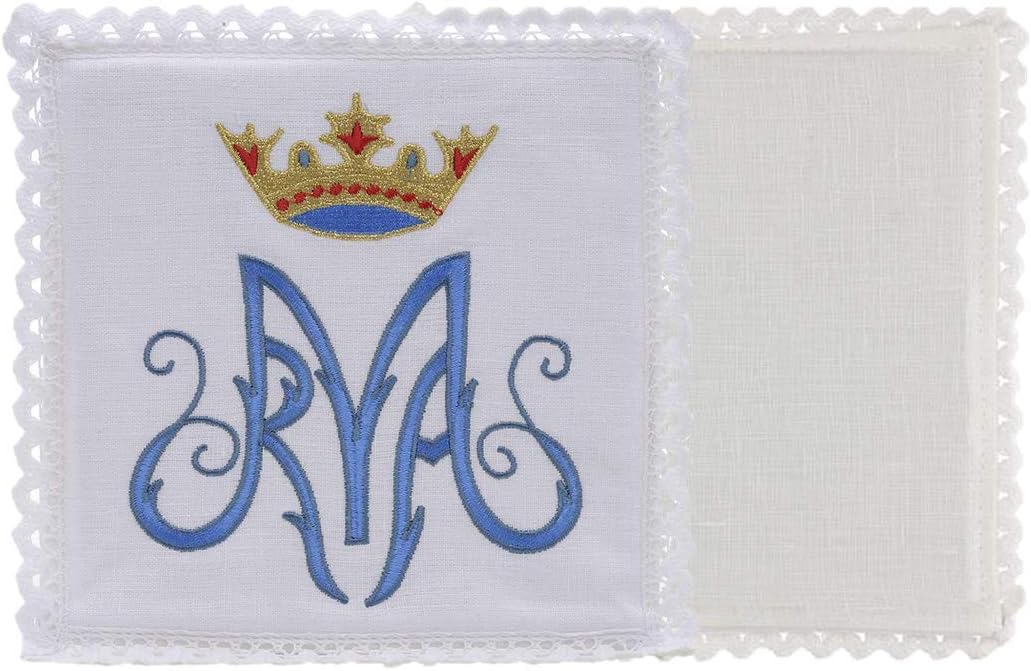 Amazon.com: Church Atelier Altar Linens Set with Marian Symbol (Pall ...
