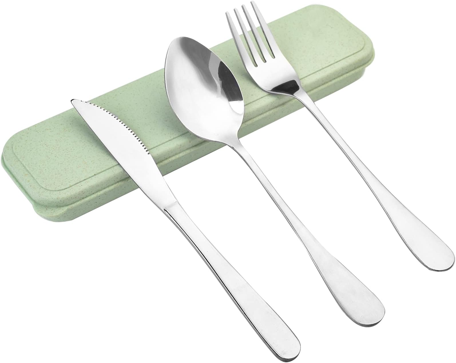 Amazon.com | Travel Utensils with Case, Travel Silverware Cutlery Lunch ...