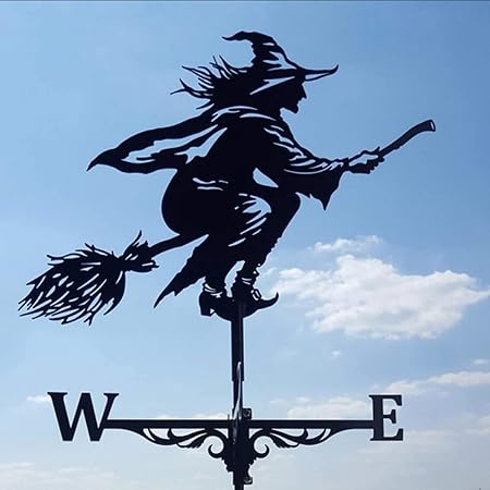 Amazon.com : SWEN Products Witch Halloween Weathervane (Roof Mount ...