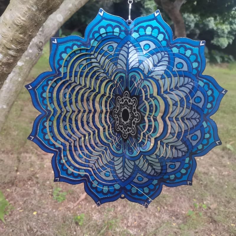 Amazon.com: Rngmsi Mandala Wind Spinners Outdoor Garden Decor for ...