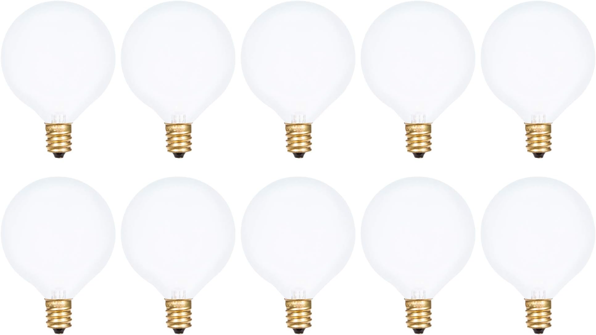 Simba Lighting Small Globe G16.5 Round Bulb 40W E12 Candelabra Base (10 ...