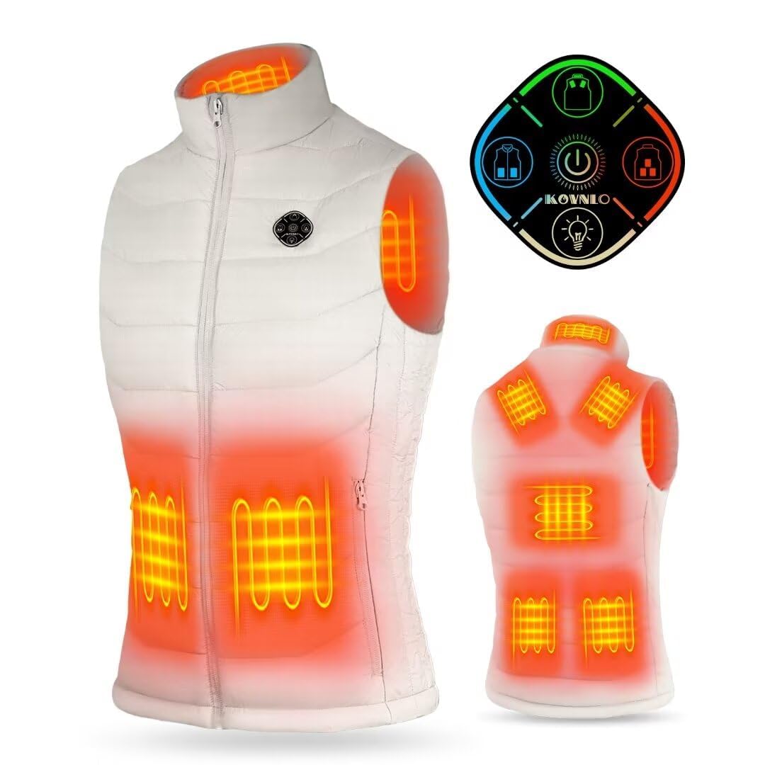 Snapklik.com : KOVNLO Heated Vest Women, 5 In 1 Smart Controller ...