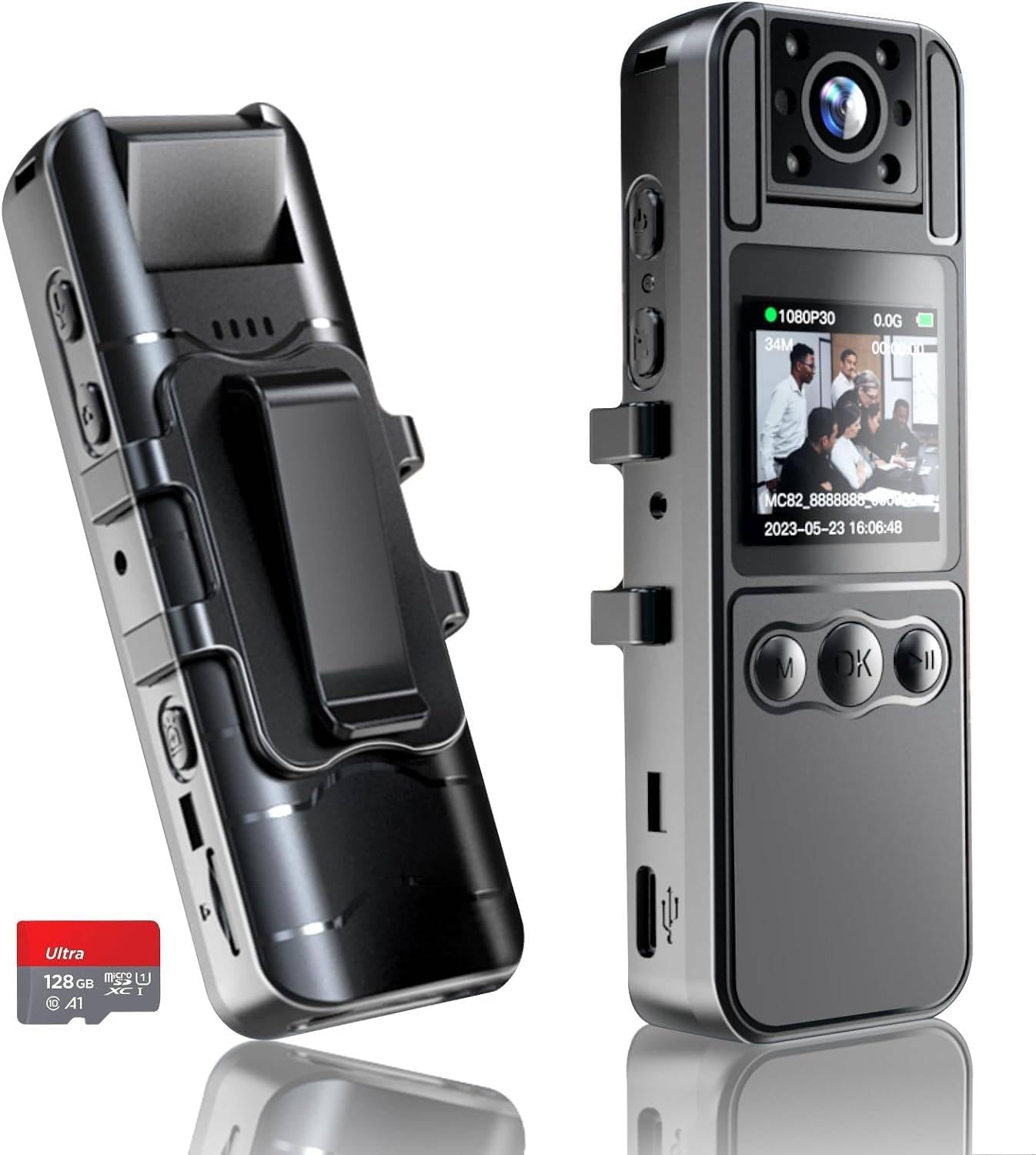 Amazon.com : KONPCOIU Body Camera with Audio Recording, Portable ...