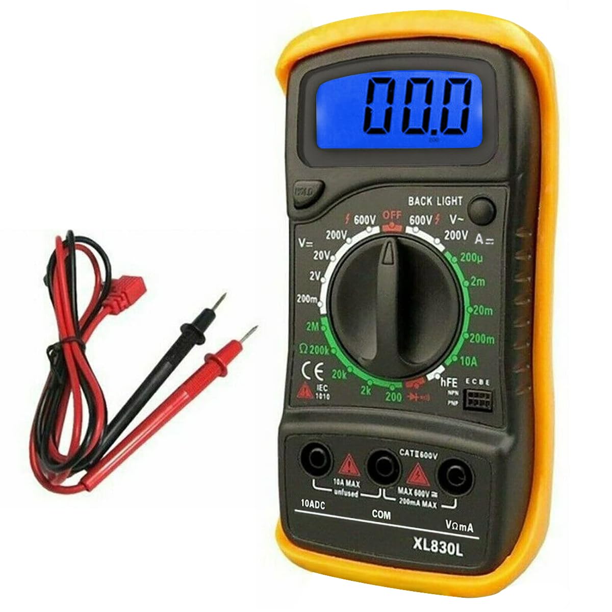 Yotsuba Electrical LCD Digital Multimeter Ohmmeter Multi OHM Tester AC ...