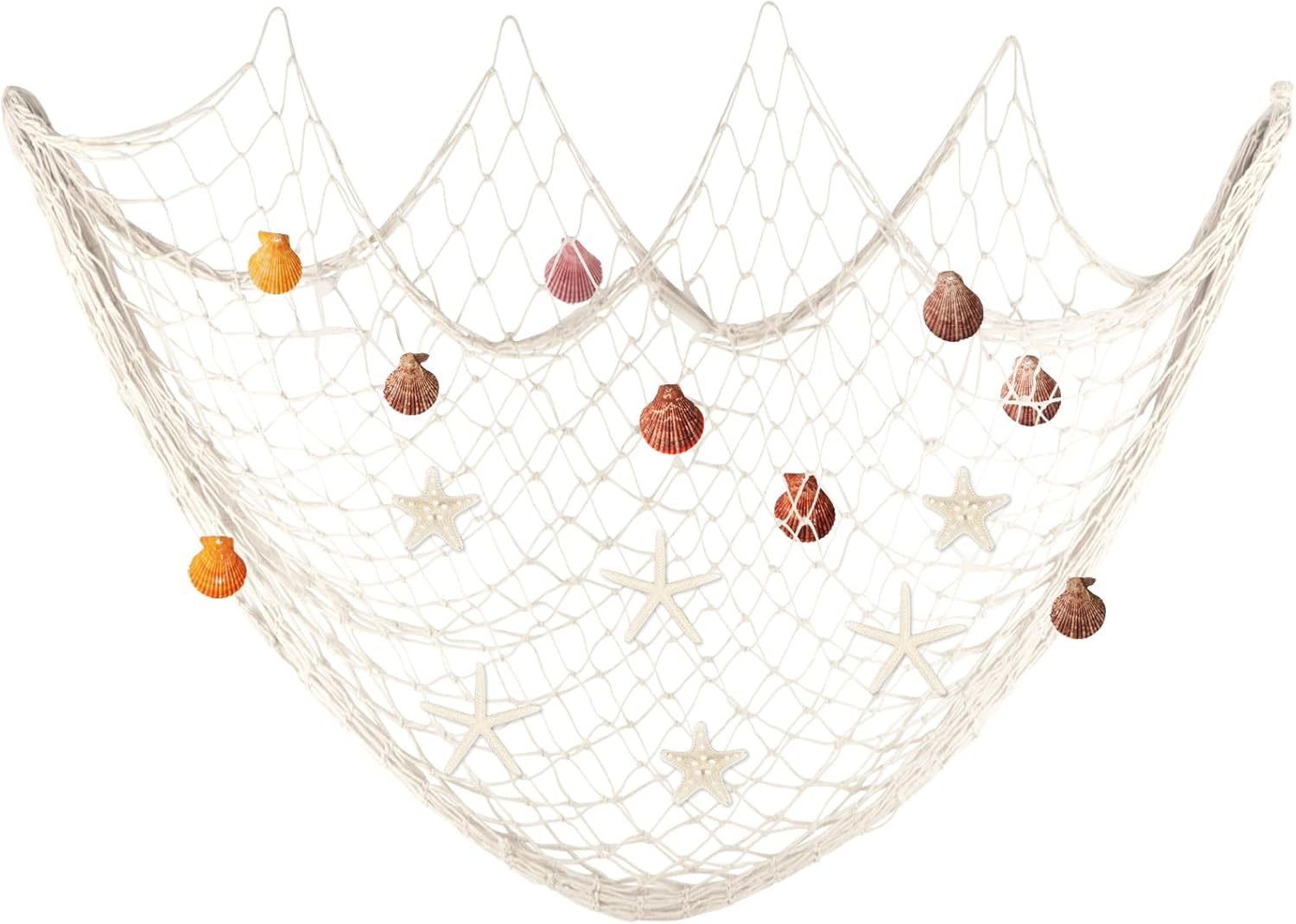 Fangoo 79x39 Inch Nautical Fishing Net Wall Decorations for Under the ...