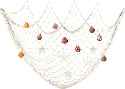 Fangoo Fishing Net Decoration Wall hanging Fishing Net nautical decor ...