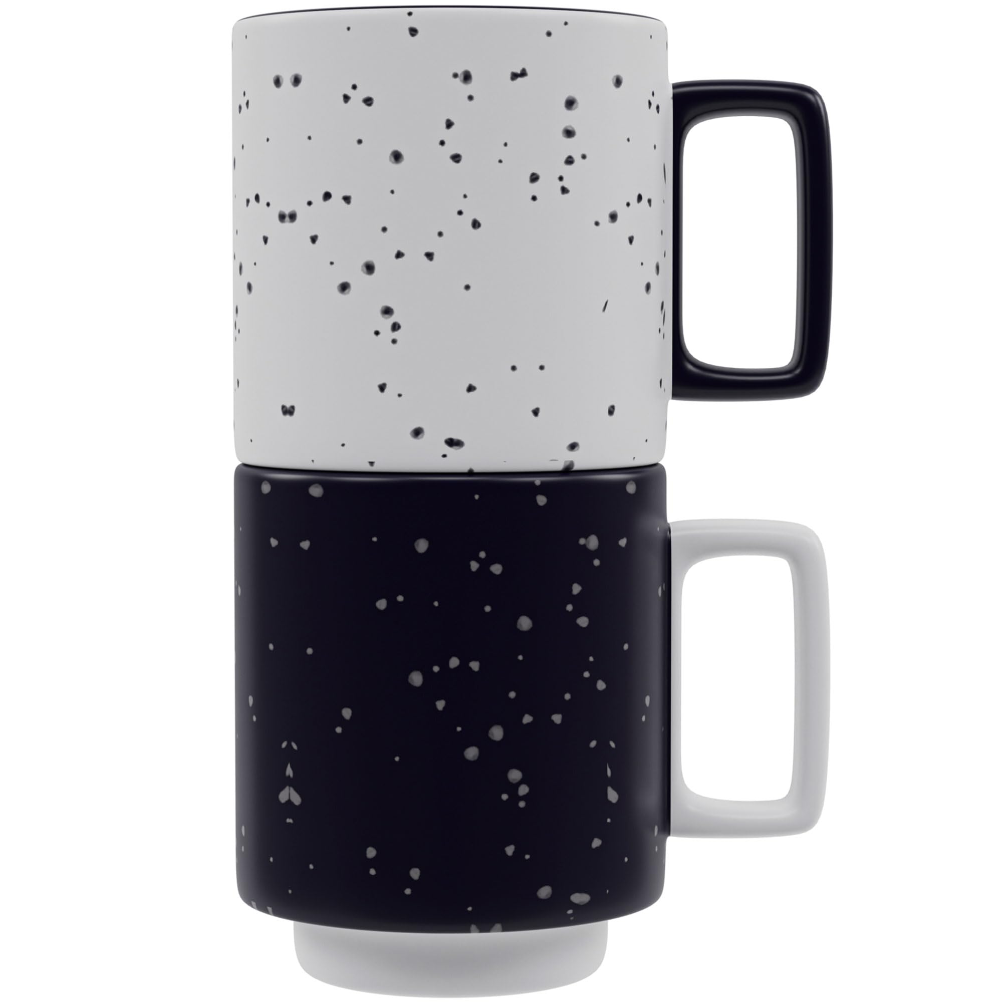 Amazon.com: American Atelier Stackable Coffee Mugs 2 Pc Set | 14oz ...