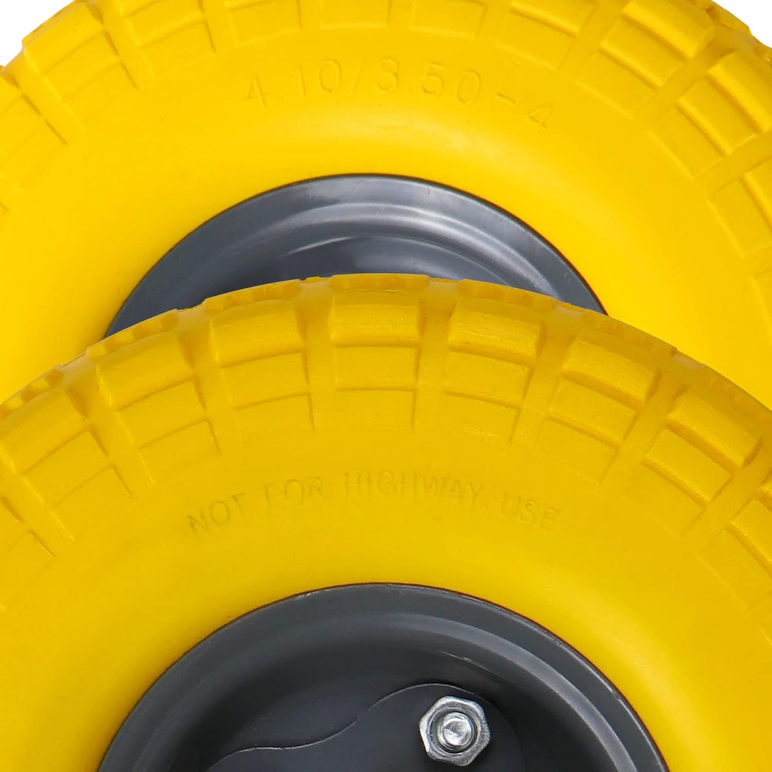 Buy 10 Flat Free Tires Solid Rubber Tyre Wheels，4.10/3.50-4 Air Less ...