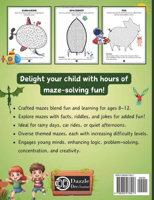 Snapklik.com : Mazes For Kids Ages 8-12: 101 Fun And Challenging Maze Puzzles Activity Book ...