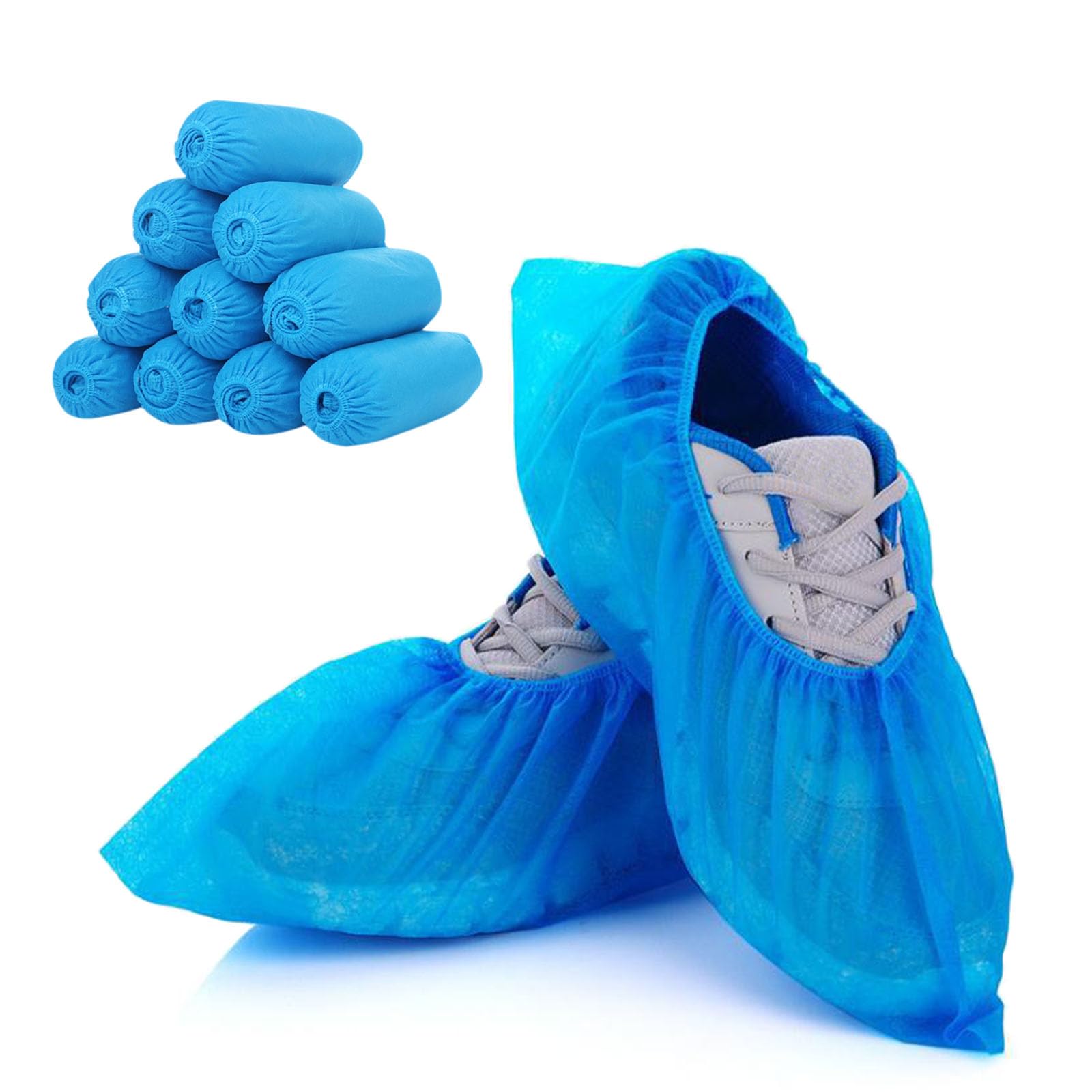 Kearning 100 Pack(50 Pairs) Shoe Covers Disposable Water-Resistant Non ...