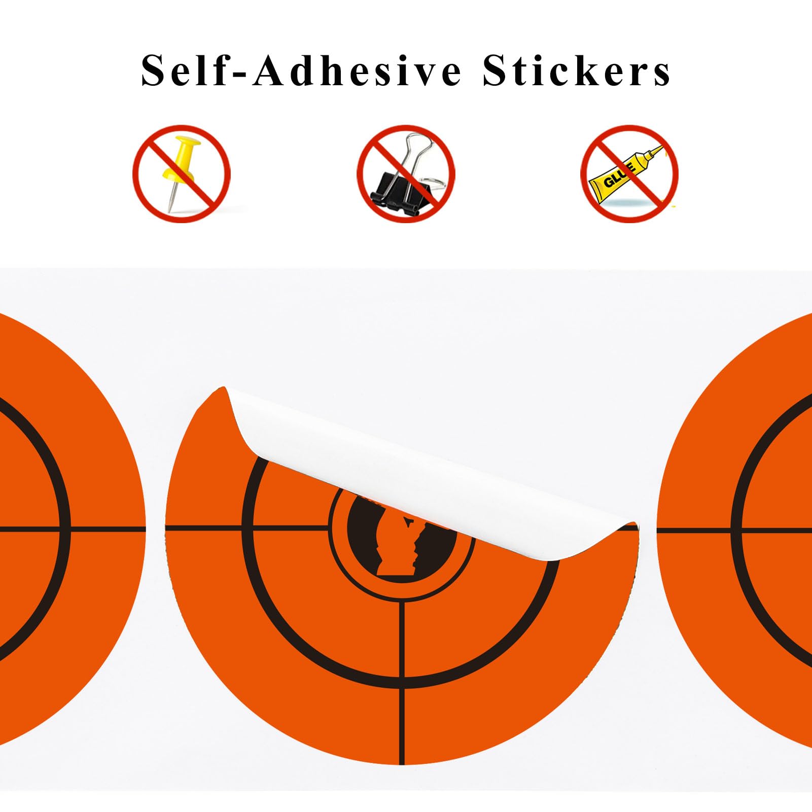 Snapklik.com : 3" Shooting Target Stickers 250PCS/Roll Bright Orange ...
