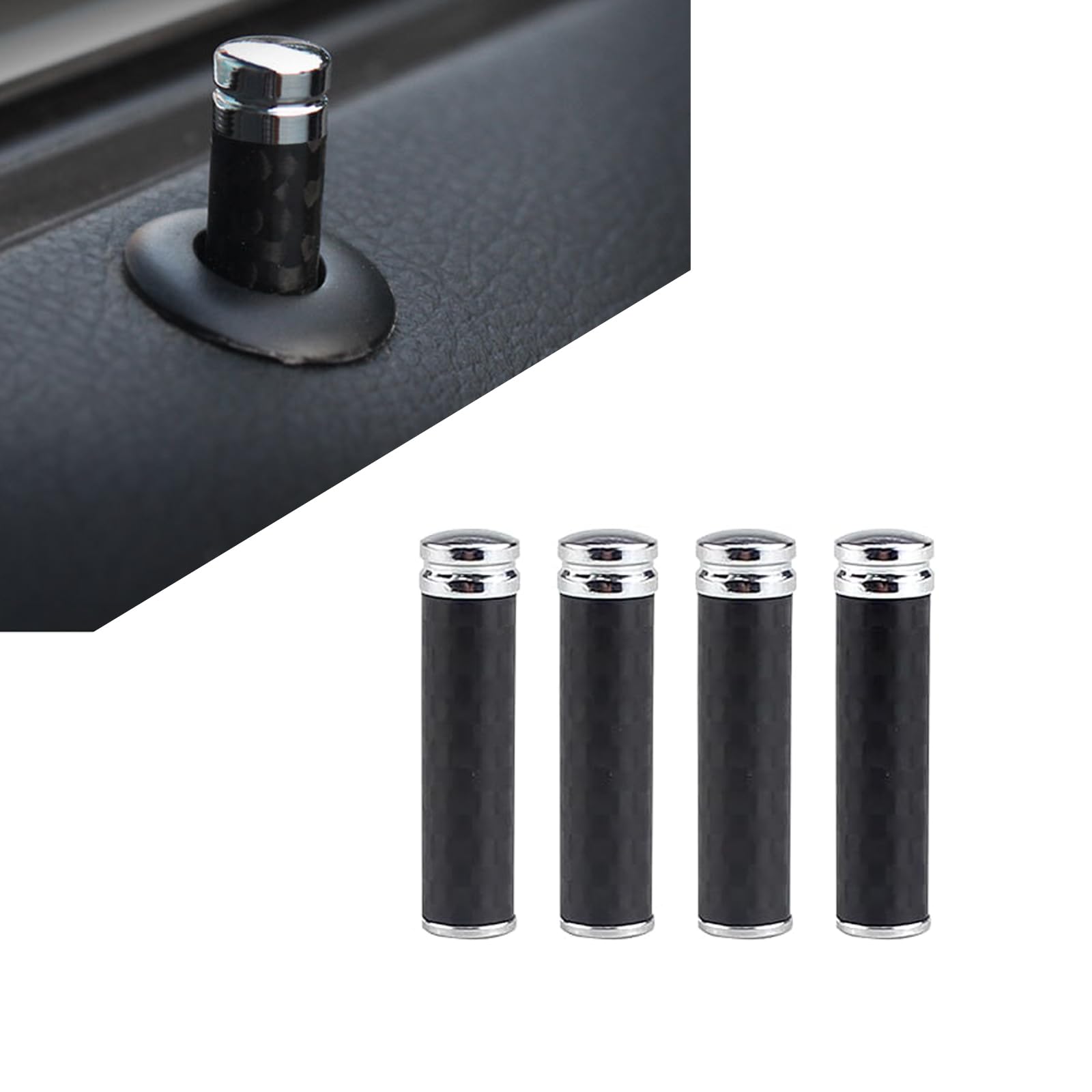 Amazon.com: Slykew 4 PCS Car Door Lock Knobs, 1.3 Inches x 0.3 Inches ...