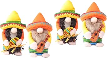 Amazon.co.jp: 4pcs 1 Set Hawaiian Doll Gnome Figure Beach Hawaiian ...