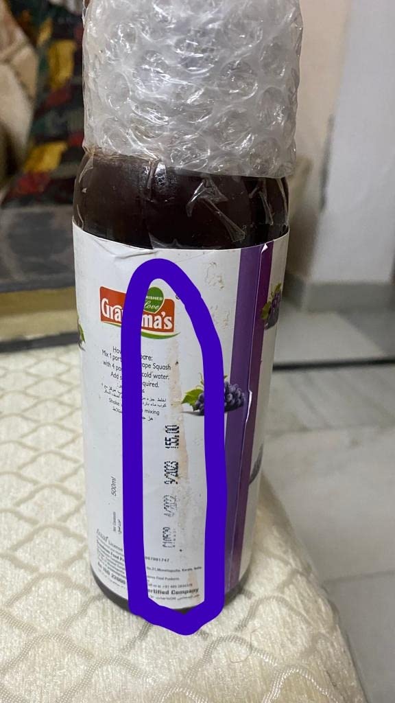Grandmas Grape Squash 500ml - Pack of 2 | 100% Natural Fresh and Juicy ...