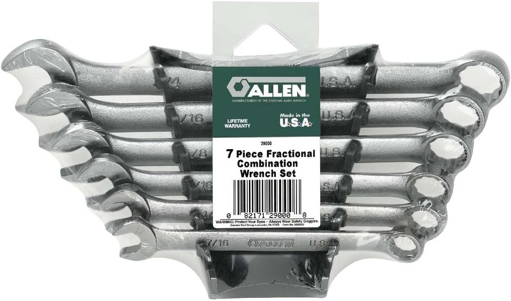 Allen 29000 7-Piece Standard Combo Wrench Set - Big Wrench Set - Amazon.com