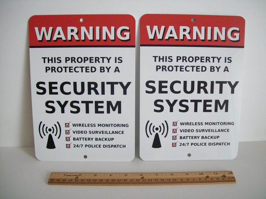 Amazon.com : Liphontcta 2 Home Security Alarm System 7" x 10" Metal ...