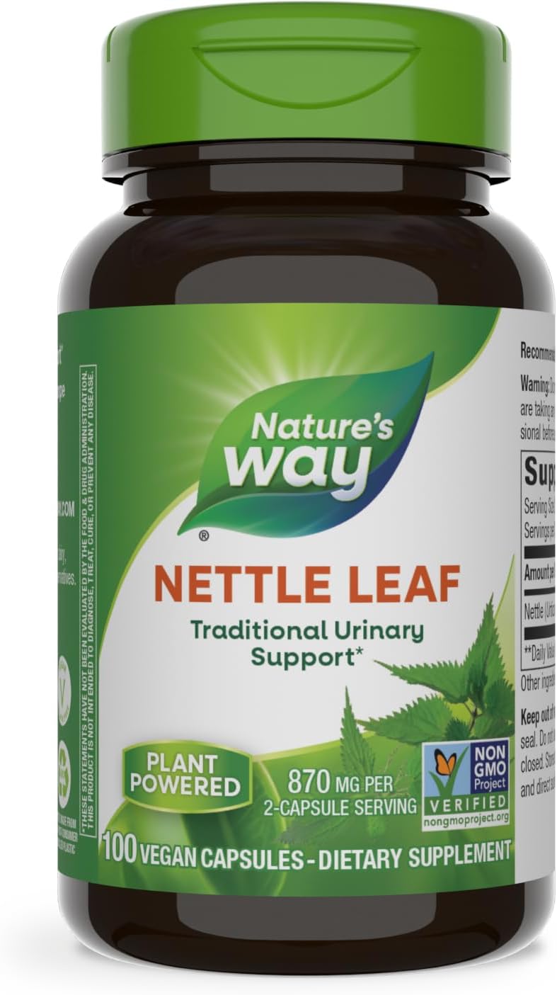 Nature's Way Nettle Leaf Vegetarian Capsules (435mg, 100) : Buy Online ...