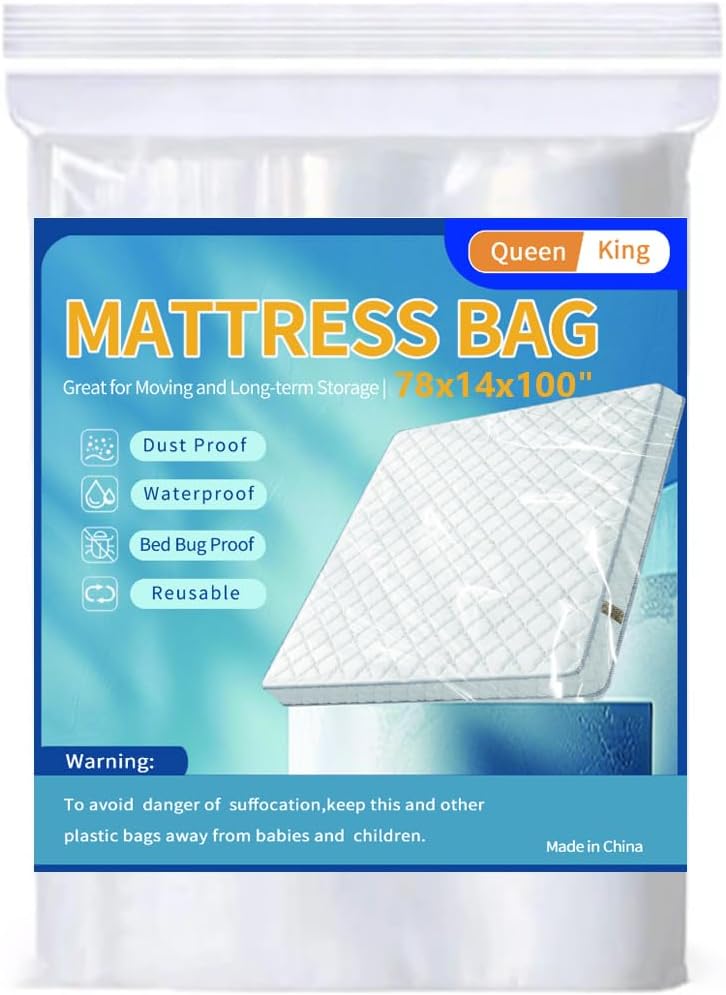 Amazon.com: Mattress Bags for Moving Storage,Mattress Protector Cover ...
