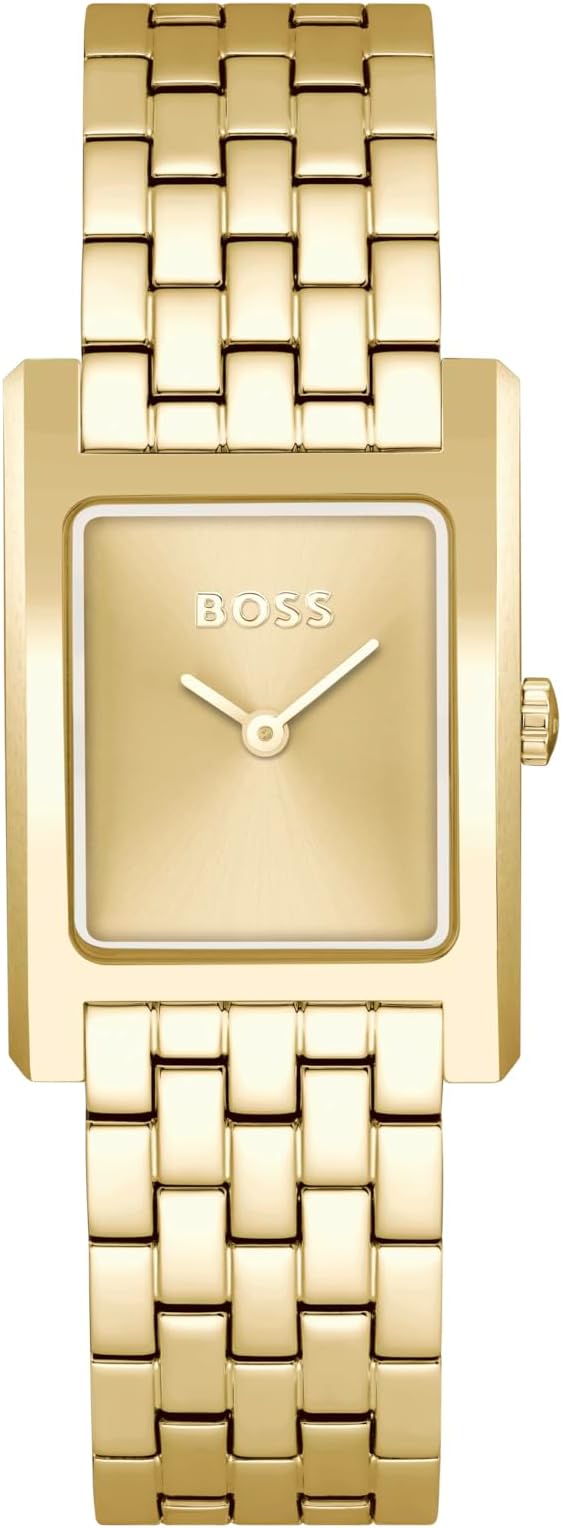 BOSS Analogue Quartz Watch for Women Lucy Collection with Gold Colored ...