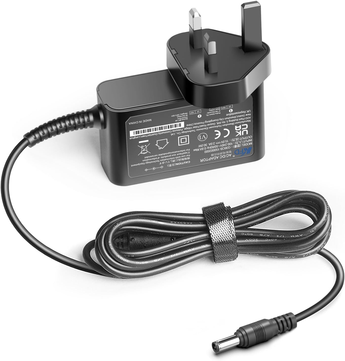 KFD 15V Power Adapter Charger for Halfords 6-in-1 Jump Starter Power ...