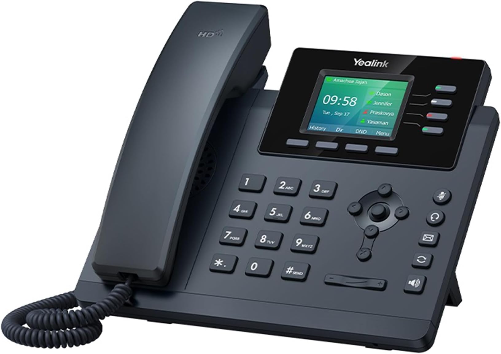 Yealink SIP-T34W WiFi IP Phone, 4 VoIP Accounts. 2.4-Inch Color Display ...